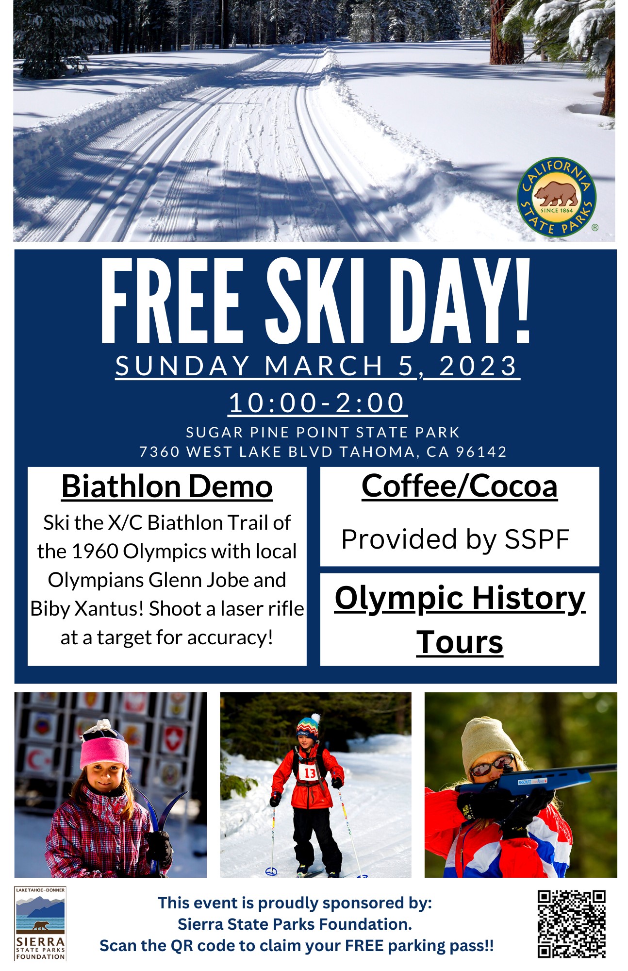Free Ski Day at Sugar Pine Point State Park - Take Care